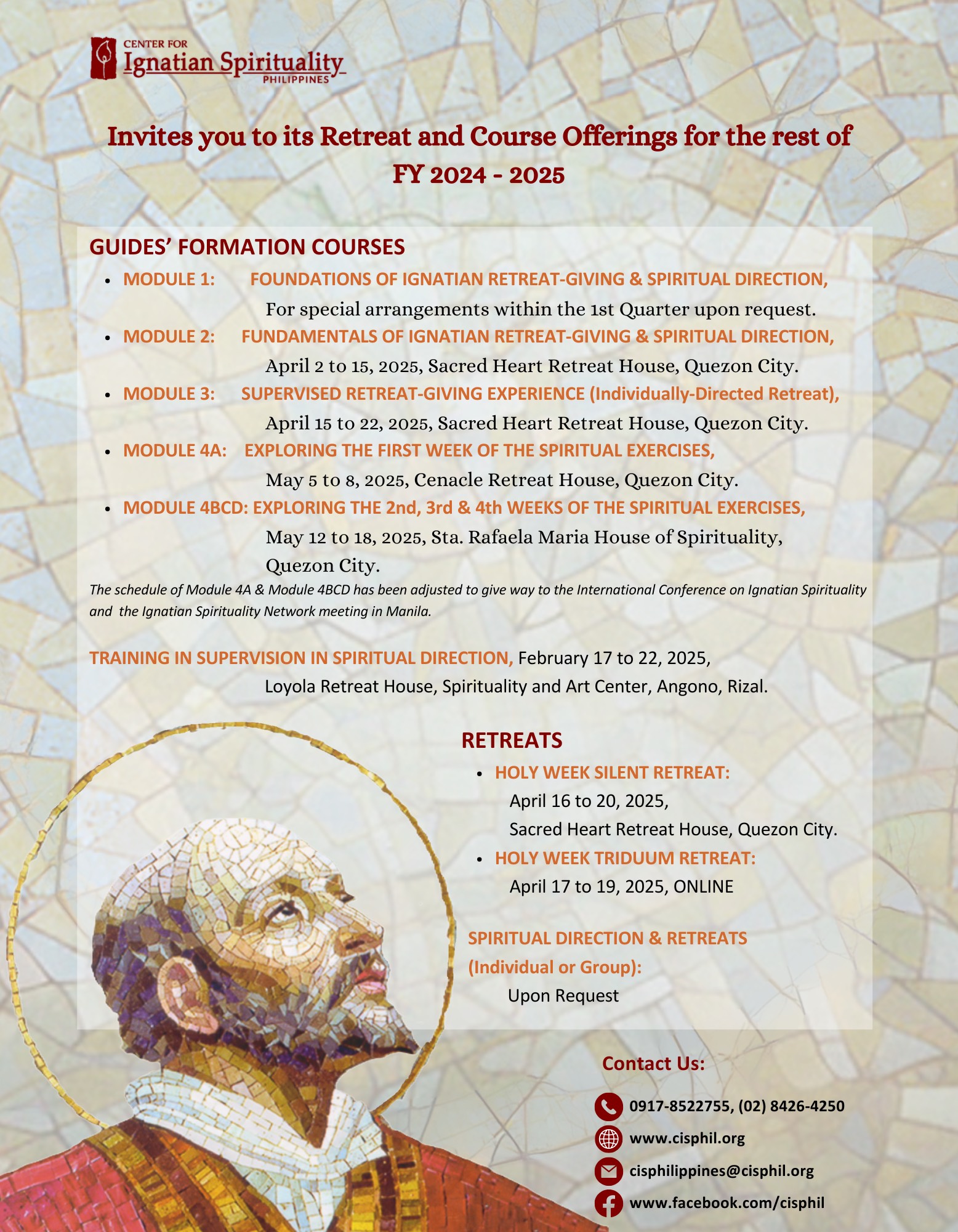 CIS Philippines’ PROGRAMS & RETREATS 2024-2025 – Center for Ignatian ...